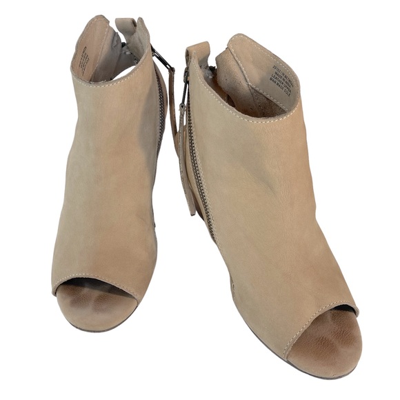 Shoes | Diba True Open Toe Bootie Wedge Heel Tanbeige | Poshmark